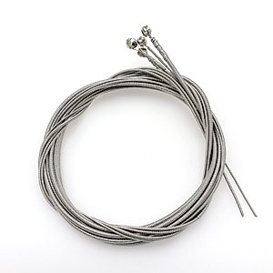 Cheerock Stainless Steel 4 String Bass Strings Replacement Set, Acoustic Bass Strings, Electric Bass String, 4 String Bass Instrument Accessories