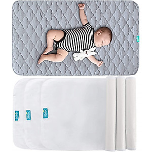 Waterproof Changing Diaper Pad Liners & Crib Mattress Protector Waterproof
