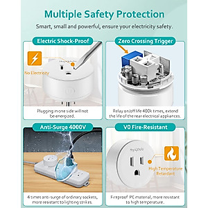 [2 Pack]HAPYTHDA Wireless Remote Control Outlet Plug, No Wiring Needed Remote Light Switches Kit, 500 Feet RF Range 275V/15A/1500W Electrical Remote Outlet for Light, Small Electrical Appliance