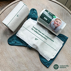 Naturally Nature Disposable Cloth Diaper Liners, Unscented, Fragrance-Free, Chlorine Free Diaper Inserts - 400 Count - (4 Rolls, 100 Sheets per Roll)