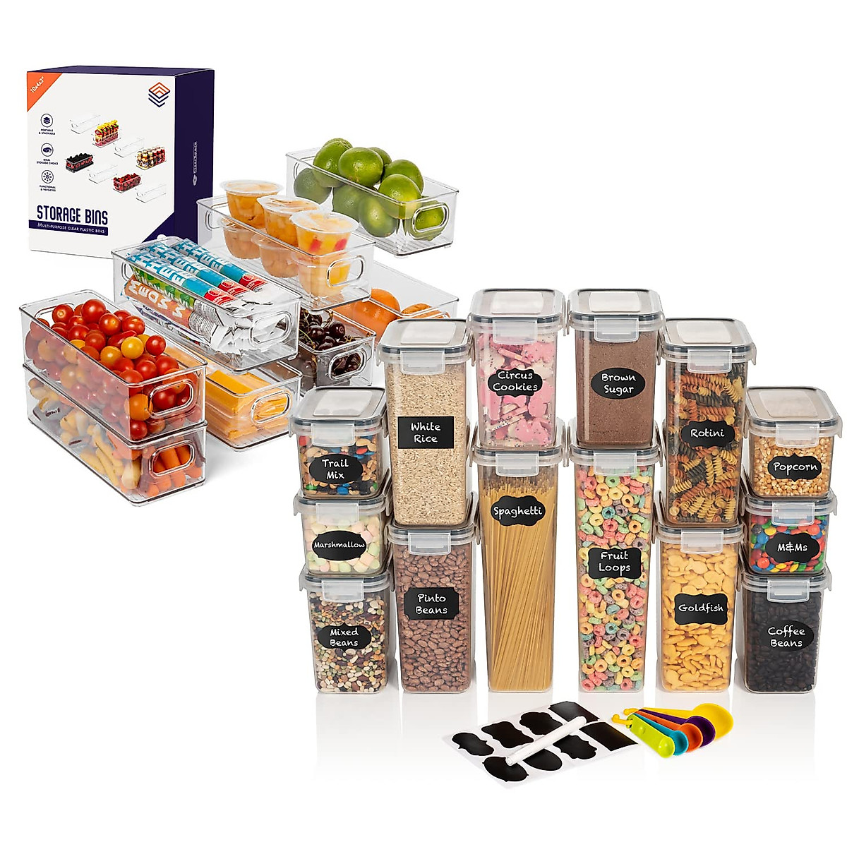 ClearSpace Plastic Pantry Organization and Food Storage Bin – Great Kitchen Organization and Kitchen Storage – Fridge Organizer Bins, Pantry Storage