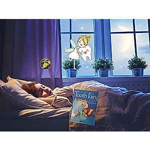 Yoriko 7 Pieces Tooth Fairy Kit Set with Picture Book, Tooth Holder, Tooth Fairy Coin, Sticker, Keepsake Wallet Pouch That Holds Teeth (Baby Girl)