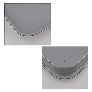 Minekkyes 6-Pack Plastic Fast Food Serving Platters Trays, Rectangular Non-Slip Serving Tray, Grey, f