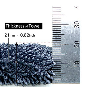 Microfiber Car Drying Towel, 1300GSM Superior Absorbency Twist Loop for Drying Cars, Trucks, and SUVs (Gray, 20"x32")