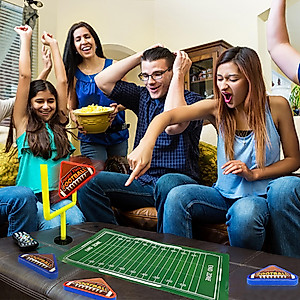 20 PCS Yellow Mini Flick Football Games Mini Table Top Sports Games with Foam Footballs Goal Post and Cards Finger Toys Office Indoor Football Sports Party Favors Birthday Gifts Office Desk Toys