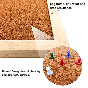 Cork Bulletin Board,7.9x11.8 Inch Hanging Pin Cork Boards for Office Home School Picture Display (S)