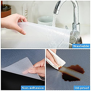 Shelf Liner Non Slip Cabinet Liners Non Slip Waterproof,Food-Grade EVA Material Kitchen Liners for Cabinets and Drawers,Kitchen Cabinet Liners for Shelves and Bathroom (12 inches x 10 Feet)
