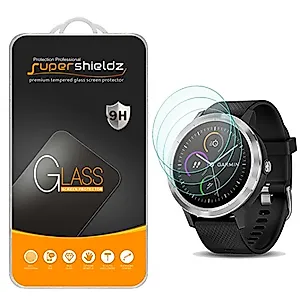 (3 Pack) Supershieldz Designed for Garmin (Vivoactive 3) (Not Fit for Vivoactive 3 Music) Tempered Glass Screen Protector, Anti Scratch, Bubble Free