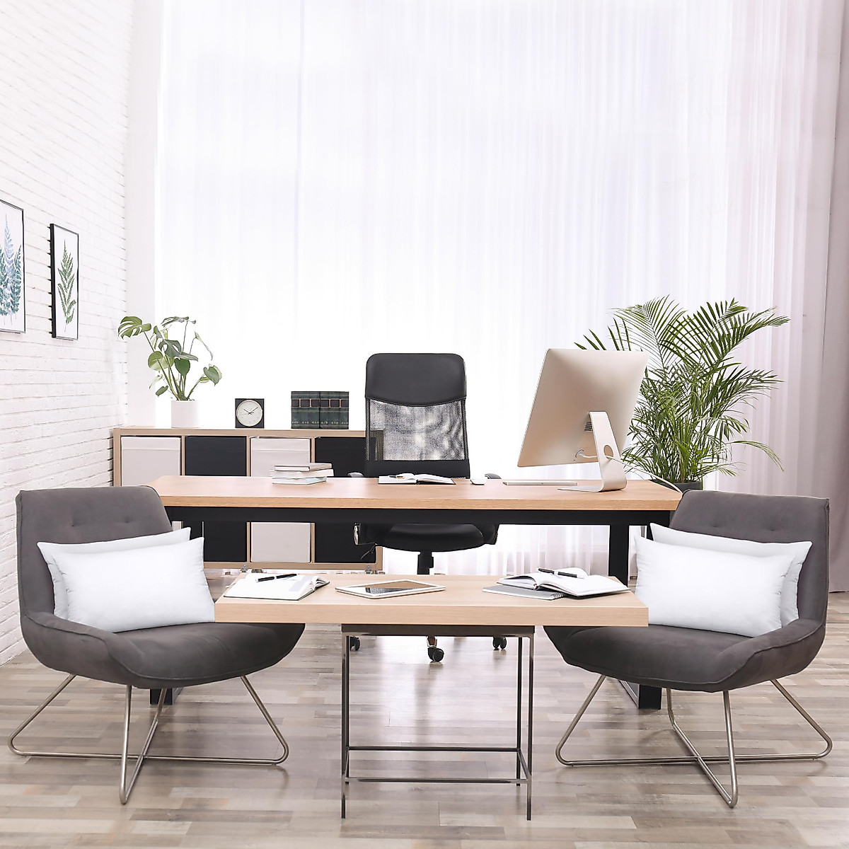 Utopia Bedding Throw Pillows (Set of 4, White), 12 x 20 Inches Pillows for Sofa, Bed and Couch Decorative Stuffer Pillows