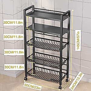 COVAODQ 5-Shelf Storage Shelf Wire Shelving Unit Metal Shelves Unit Storage