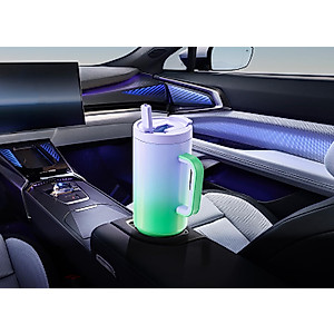 Meoky 40 oz Tumbler with Handle and Flip Straw, 100% Leakproof Tumbler with Lid and Straw, Stainless Steel Insulated Cup, Cupholder Friendly, Keeps Cold for 34 Hours (Fairyland)