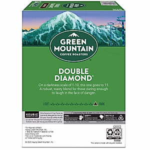 Green Mountain Coffee Roasters Double Diamond, Single-Serve Keurig K-Cup Pods, Dark Roast Coffee Pods, 96 Count
