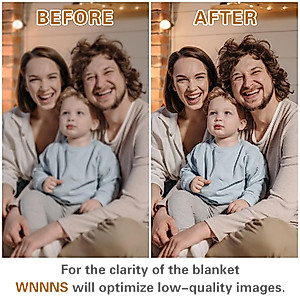WNNNS Custom Blanket with 5 Photos Multiple Designs, Personalized Gifts for Mom,Dad,Families,Boyfriend,Girlfriend,Kids, Valentines Blanket with Multiple Designs.