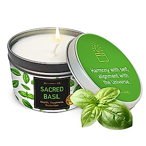 Magnificent 101 Sacred Plants Smudge Candle for House Energy Cleansing, Banish Negative Energy – 6 oz Natural Soy Wax | 24-Hour Burn Time | for Spiritual Purification, Manifestation & Chakra Healing