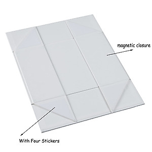 FOCCIUP 11x7.8x3.5 Inches White Gift Box with Magnetic Lid Collapsible Groomsman Shirt Boxes for Clothes Gift Wrap