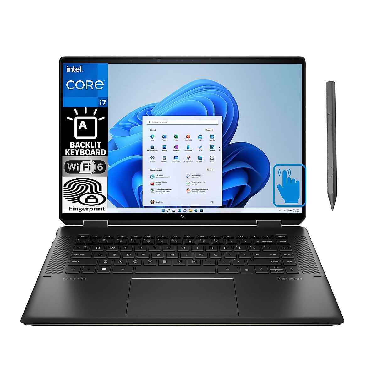 HP Spectre x360 2-in-1 Laptop 2023 16" 3K+ IPS Touchscreen 14-Core Intel i7-13700H 16GB DDR4 1TB SSD Iris Xe Graphics Thunderbolt 4 Wi-Fi 6E Backlit KB Fingerprint Windows 11 Home Pen w/ONT 32GB USB