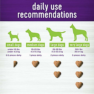 Wellness Pumpkin Patch Flavored Soft Chew Digestive Health Supplements for Dogs, 45 Count