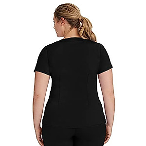 Healing Hands Scrubs for Women Mock Wrap Neck Top 2 Pocket Purple Label Women's Scrub Top 2172 Jordan Black 2XL