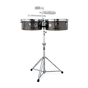 Latin Percussion Karl Perazzo Top-Tuning Timbales (LP1415-KP) Black Nickel