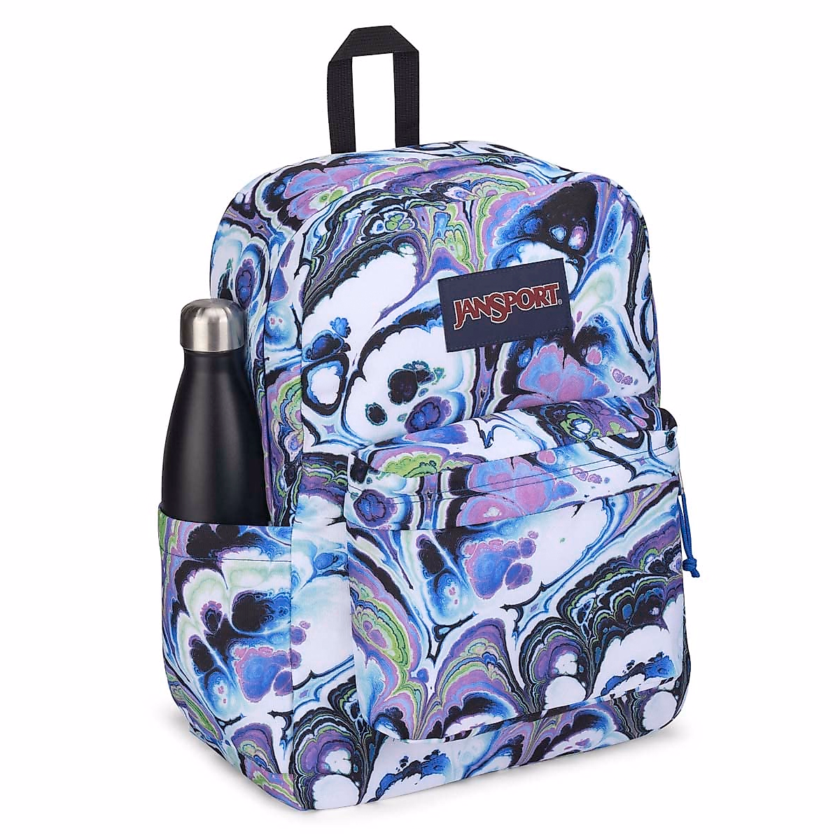 JanSport Superbreak Backpack - Durable, Lightweight Premium Backpack, Marble Mood Blue Iolite