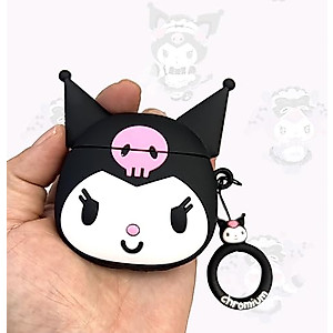 2Pack Cartoon Cases Cover for Airpod 1&2,Kawaii Funny 3D Cartoon Anime Character Unique Fancy Soft Silicone Charging Case Cover Suitable for Men and Women