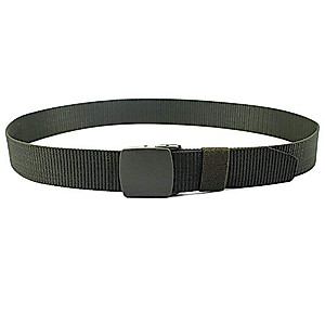 Coobbar 3-Pack Belt Web Nylon Canvas Belt Plastic Buckle Belt Travel Adjustable Nylon Web Slide Belt Web Belts for Men(Khaki)