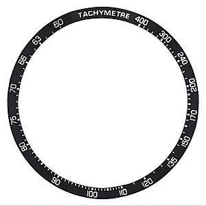 Ewatchparts Bezel Insert Compatible With 41mm Tag Heuer Carrera CV2010 Calibre 16 Chronograph Black