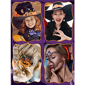 100 PCS Halloween Kawaii Flatback Decorations EBANKU 34 Styles Resin Slime Embellishments Scrapbooking Supplies Bat Skeleton Ghost Pumpkin Charms for DIY Crafts Jewelry Making