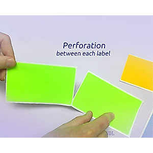 Next Day Labels, 3 X 5 Rectangle Inventory Color Coding Labels, 500 Per Roll (Fluorescent Green)