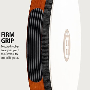 Meinl Percussion Traditional Goatskin Headed Wood Tambourine with Aluminum Jingles, Single Row — NOT Made in China — for All Musicians, 2-Year Warranty (TAH1A-AB)