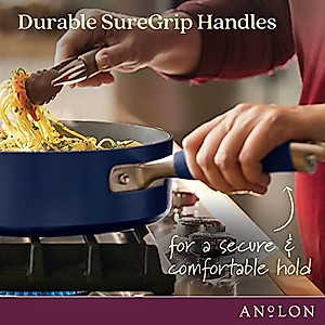 Anolon Advanced Hard-Anodized Nonstick Frying Pan / Nonstick Skillet, 8 Inch, Indigo