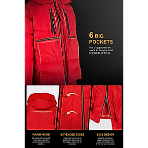 Orolay Women's Thickened Down Jacket Red Small