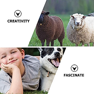 1PC Dog Collar Bells Iron Cow Bell Noise Makers Country Dog Cow Sheep Cattle - Bell with Leather Button Strap Pet Collar Supplies