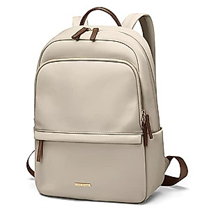 GOLF SUPAGS Laptop Backpack for Women Slim Computer Bag Work Travel College Backpack Purse Fits 14 Inch Notebook (Apricot)