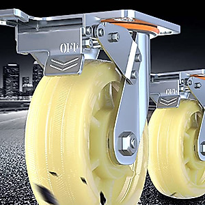 Swivel Casters Wheels 4pcs, Workbench Caster, For Furniture Trolley Crib Casters Kitchen Cabinet Universal Castors, Nylon Casters, Brake Heavy Duty Caster Wheels, 360 Degree Swivel Castors castor whee