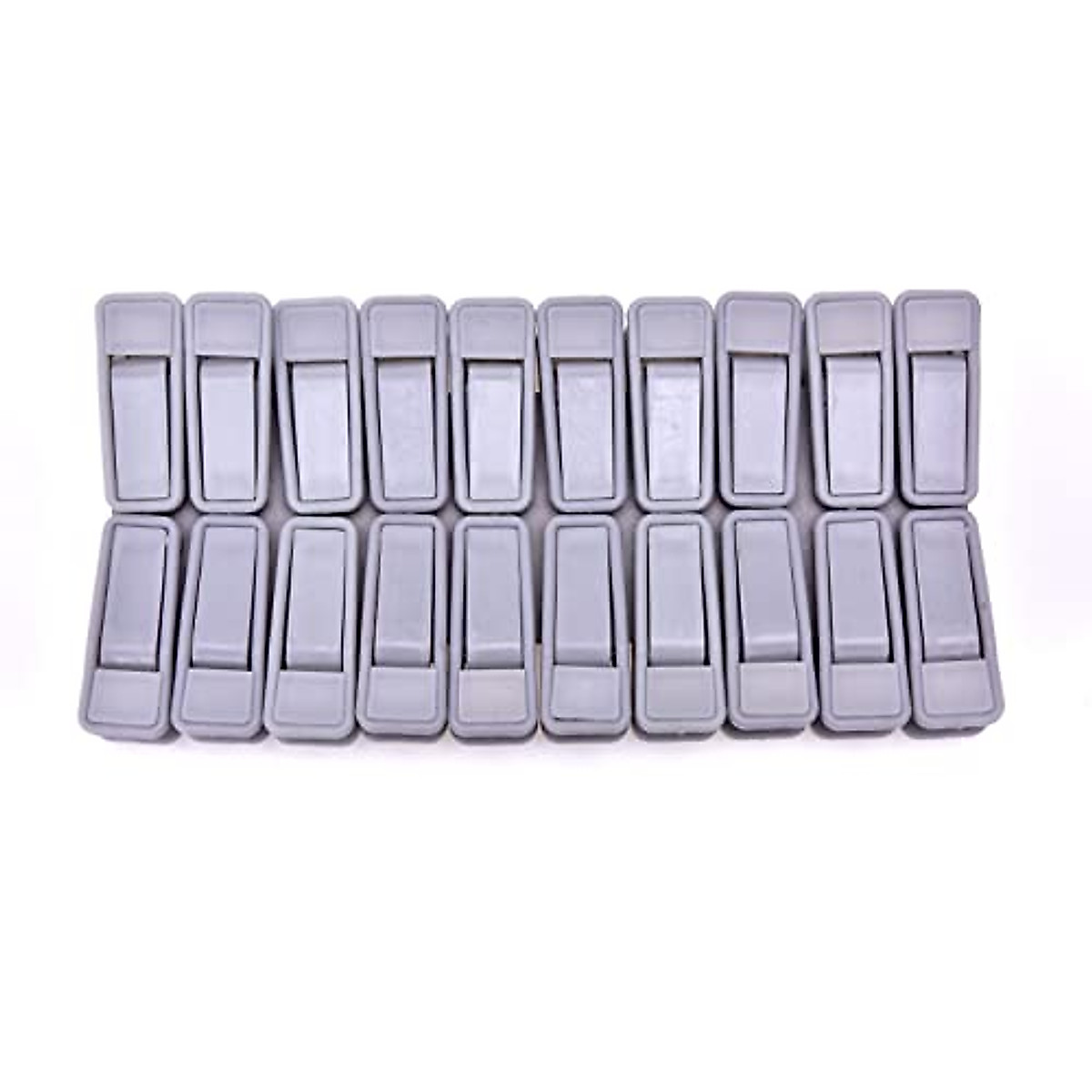 100 Quality Plastic Finger Clips for Hangers, Pants Hanger Clips, Strong Pinch Grip Clips for Use with Slim-line Clothes Hangers, Clips for Velvet or Non-Velvet Hangers (Gray, 100)