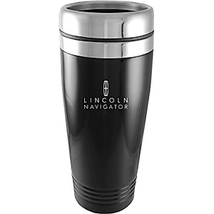 Au-TOMOTIVE GOLD Stainless Steel Travel Mug for Lincoln Navigator (Black)