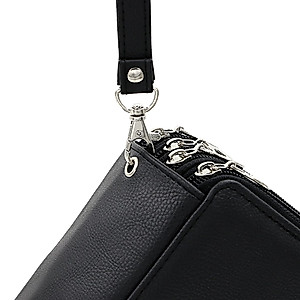 BTSKY® PU Leather Colored Pencil Case with Compartments-72 Slots Handy Pencil Holder for Watercolor Pencils, Ordinary Pencils (Black)