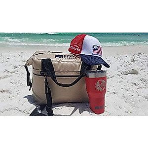 Bison Soft Cooler, Small Cooler Bag, Travel Cooler, Soft Sided Cooler Bag, Camping Coolers, Insulated Cooler, Soft Cooler Bag, Travel Cooler for Car, Bag Cooler (12-Can, Blue)