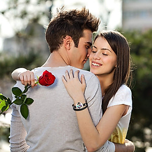 Mesinya Custom Jewelry Floating Memory Charm Glass Locket Bracelet Bangle (Black Leather 1 inch Locket 5.5-7 inches Wrist)