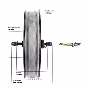 EBIKELING Waterproof Ebike Conversion Kit for Electric Bike 20" Front or Rear Wheel Electric Bicycle Hub Motor Kit 1200W Electric Bike Conversion Kit