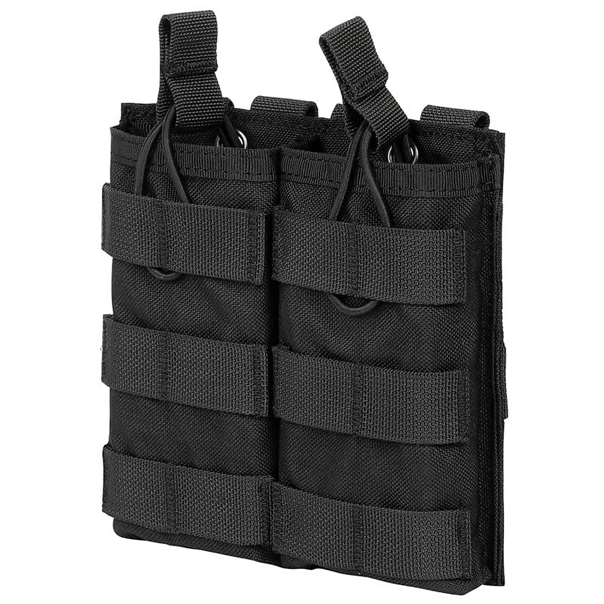 OneTigris Tactical Magazine Pouch, MOLLE Double Mag Pouches for M4 M16 Pmag G36 .223REM Stanag Lancer L5 FAB Ultimag Hexmag HX, Black DD09