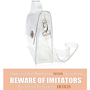 Clear Bag with Turn Lock Closure for Women Cross Body Handbags Stadium Approved