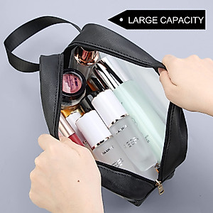MAANGE Toiletry Bag for Women Men, Translucent Waterproof Makeup Cosmetic Bag Travel Organizer for Accessories, Toiletries