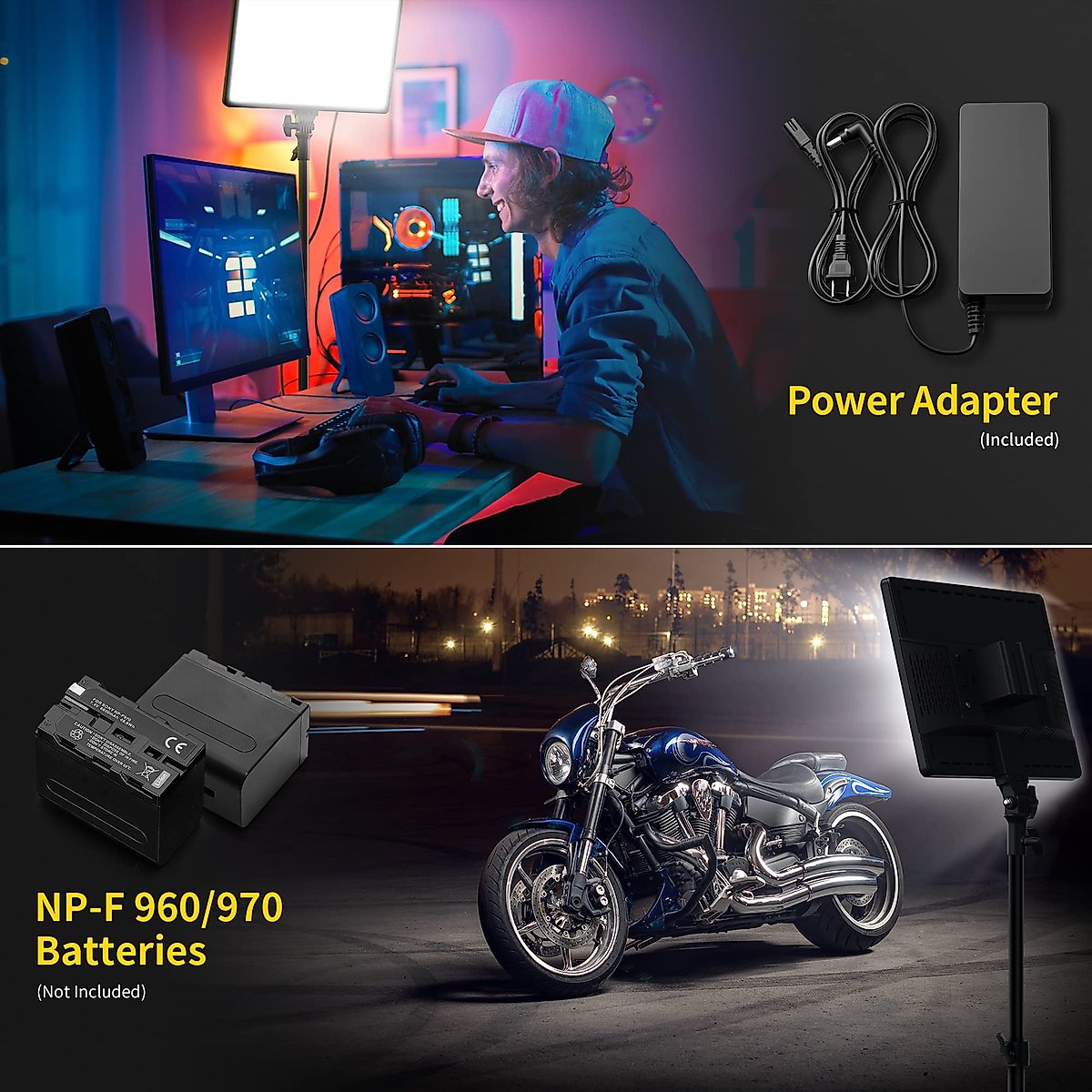 RALENO 45W Led Video Light,18'' Continuous Output Lighting with 2.4G Remote,CRI97 Brightness Bi-Color 3200-5600K Adjustment on Camera Light,Led Panel Light for Game/YouTube/Zoom/Photography/Studio