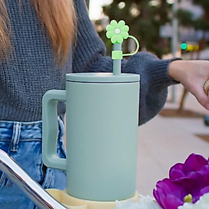 FadAcc 4Pcs Straw Cover for Stanley 30&40 Oz Tumbler, 0.4in Silicone Straw Covers Cap for Stanley Cup Accessories, Dust-Proof Drinking Straw Reusable Straw Tips Lids