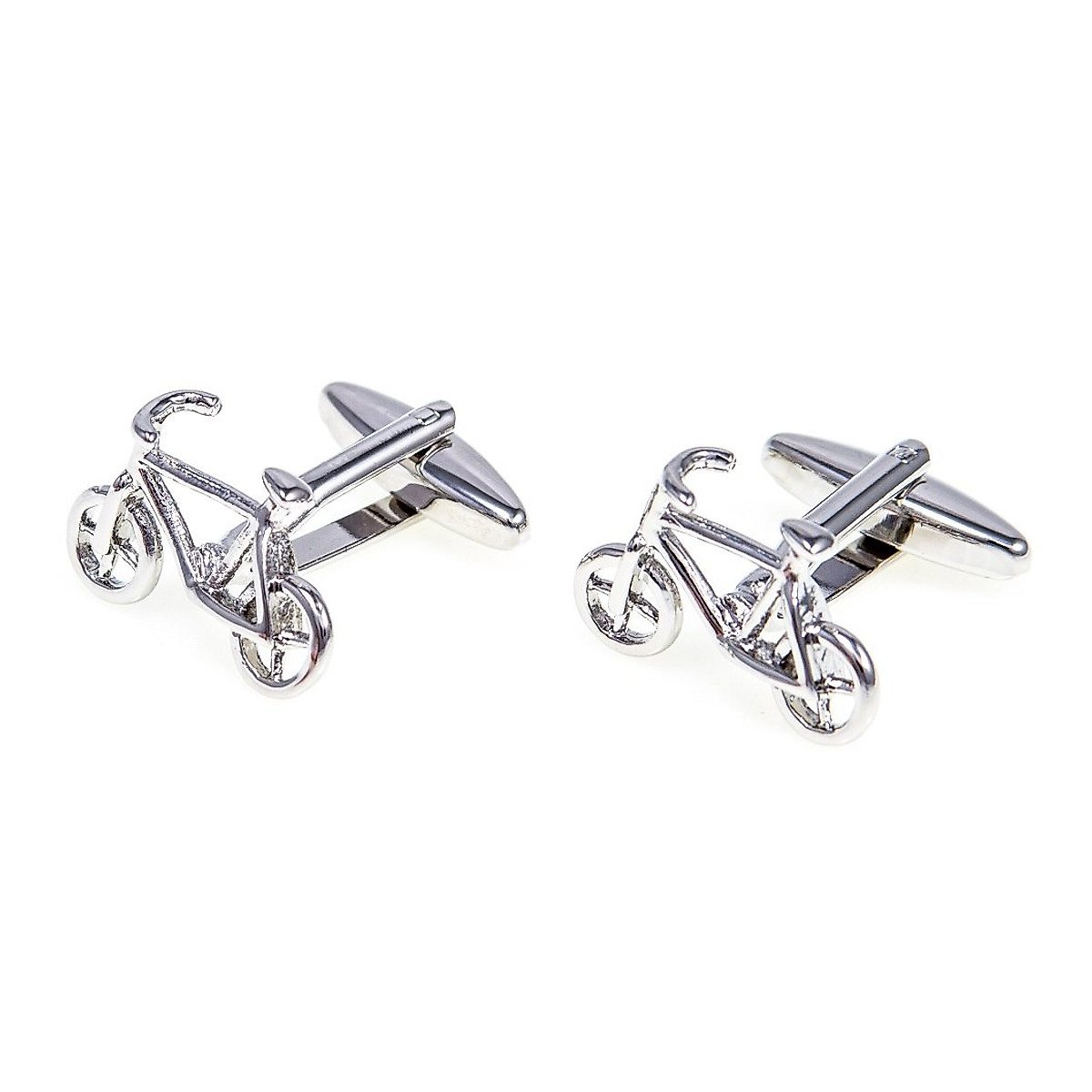 MRCUFF Bicycle Bike Cycling Cyclists Pair Cufflinks in a Presentation Gift Box & Polishing Cloth