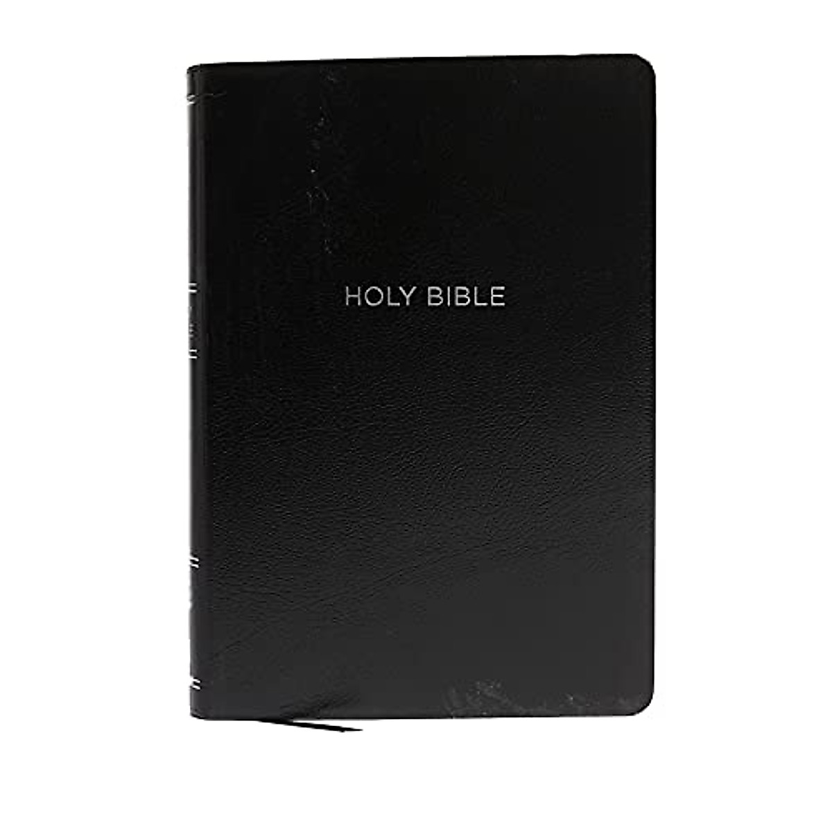 NKJV Holy Bible, Giant Print Center-Column Reference Bible, Black Leather-look, Thumb Indexed, 72,000+ Cross References, Red Letter, Comfort Print: New King James Version