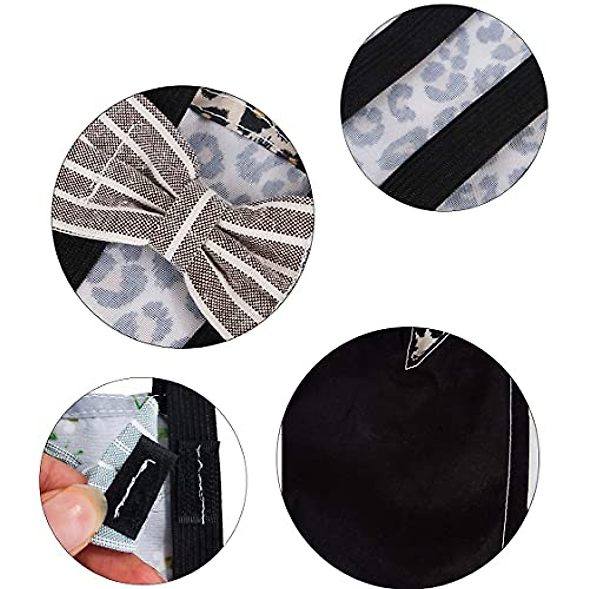 OCHSTIN Chicken Diaper Pet Diaper Nappy Poultry Cloth Bow Tie Washable Parrot Flight Suit for Goose Duck Hen Birds Poultry Small Animals Parakeet Cockatiel (M, Leopard)