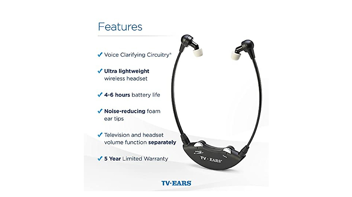 TV Ears Wireless Headset - Extra & Replacement for TV Ears Systems